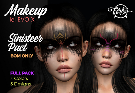 Second Life Marketplace - Feroz - MAKEUP - lel EVO X - Sinister Pact - FULL PACK